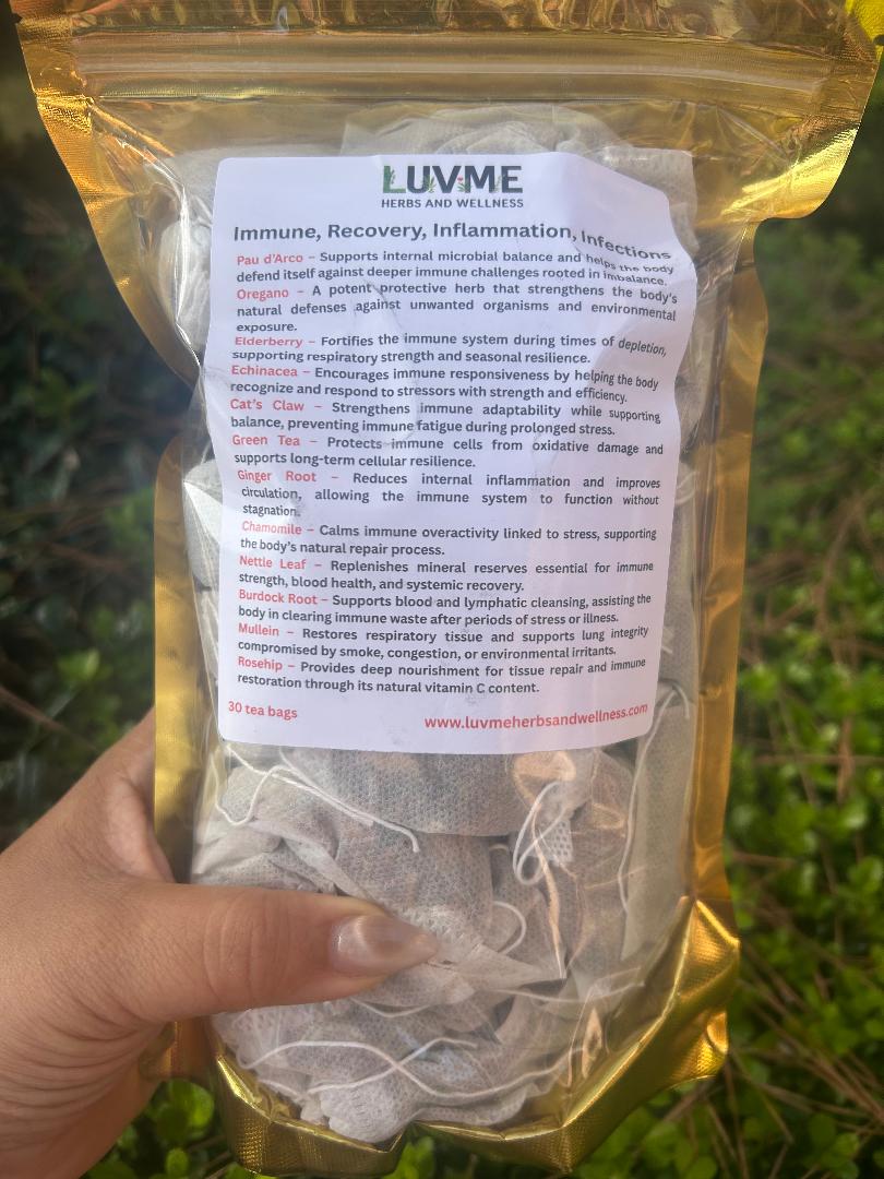 Immune, Recovery, Inflammation, & Infections Tea – LuvMe Herbs & Wellness